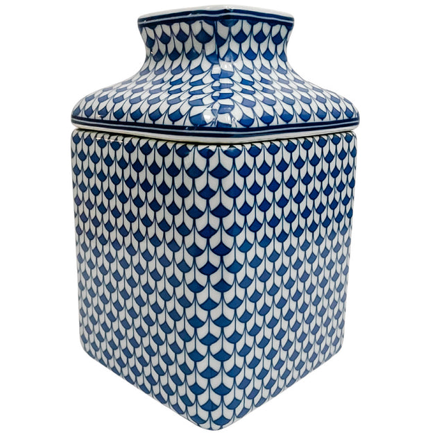 Blue & White Fishnet Ceramic Tissue Box Cover – House of Andaloo