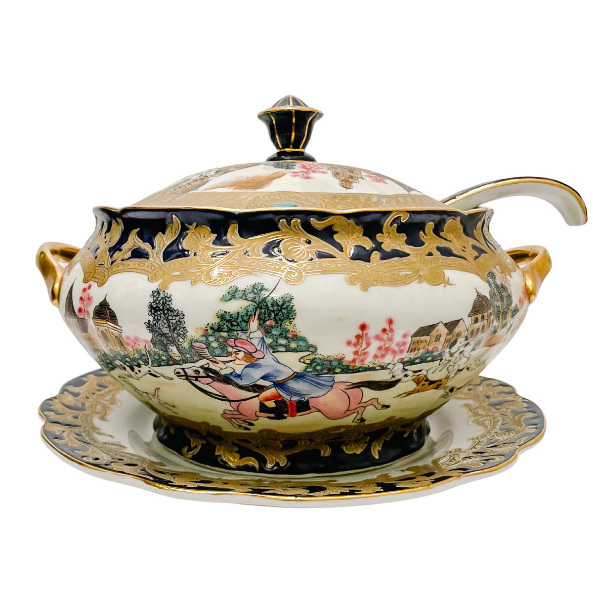 Chinese Export Hunting Scene Tureen With Underplate and Ladle – House ...