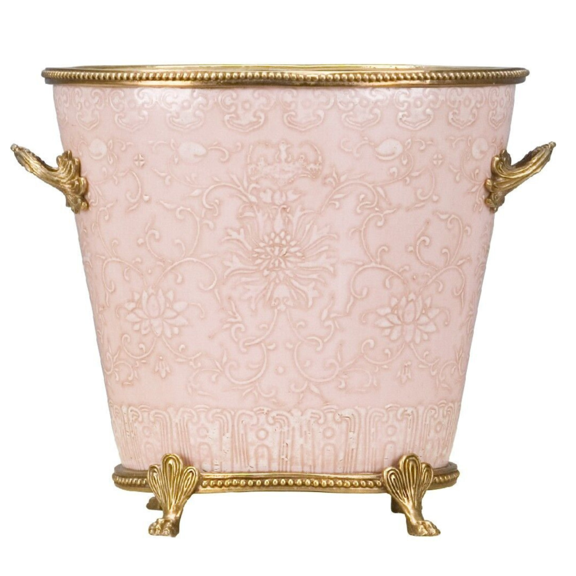 Porcelain Pink Cachepot Planter With Bronze Ormolu – House of Andaloo