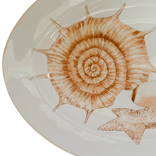 1970 Fitz & Floyd Coquille Pink Shell Oval Platter – House of Andaloo