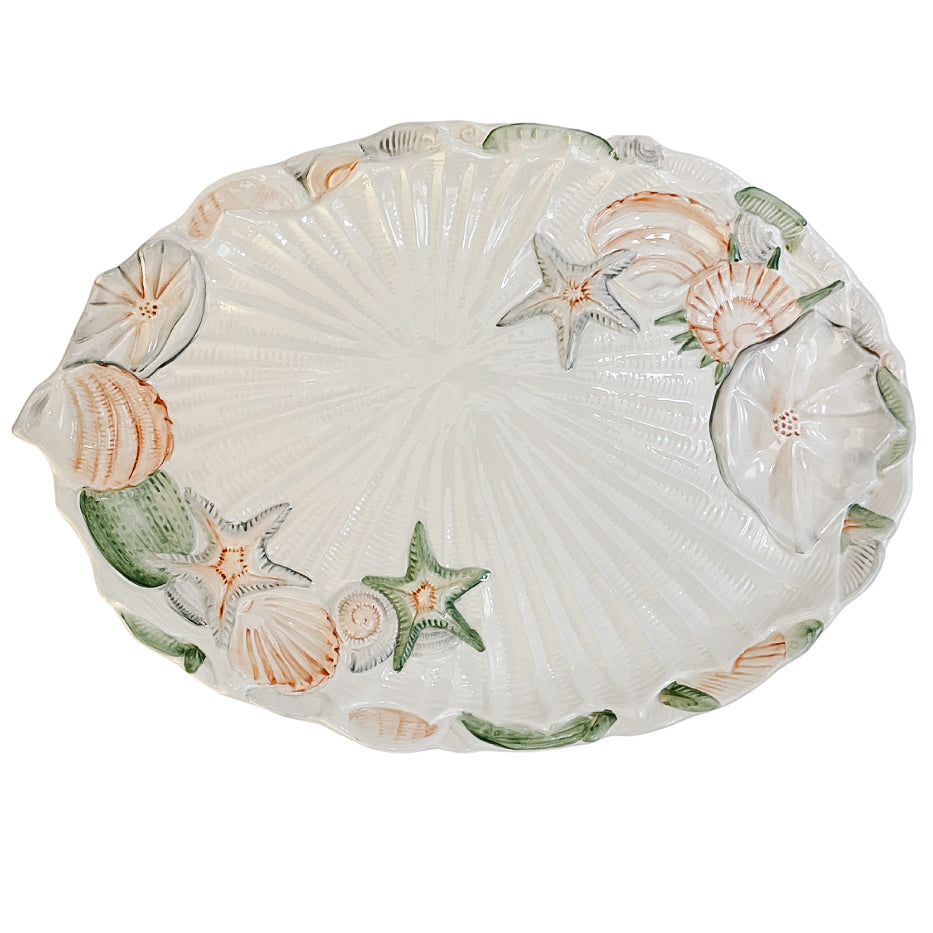 Vintage Italian Pastel Seashells Serving Platter by Vietri – House of ...