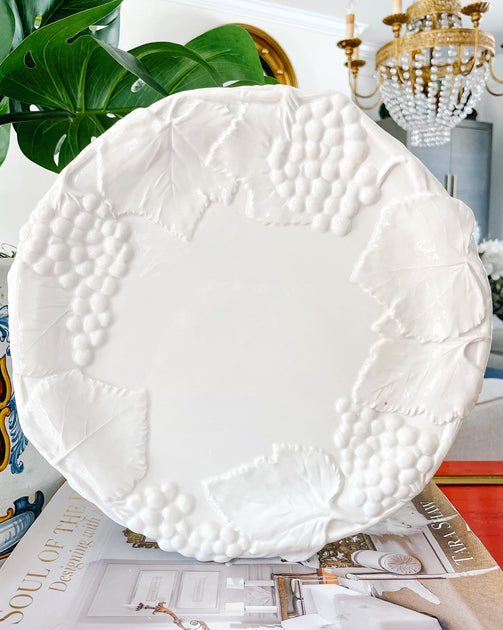 Embossed Grapevine Italian Whiteware Dinner Plates – House of Andaloo